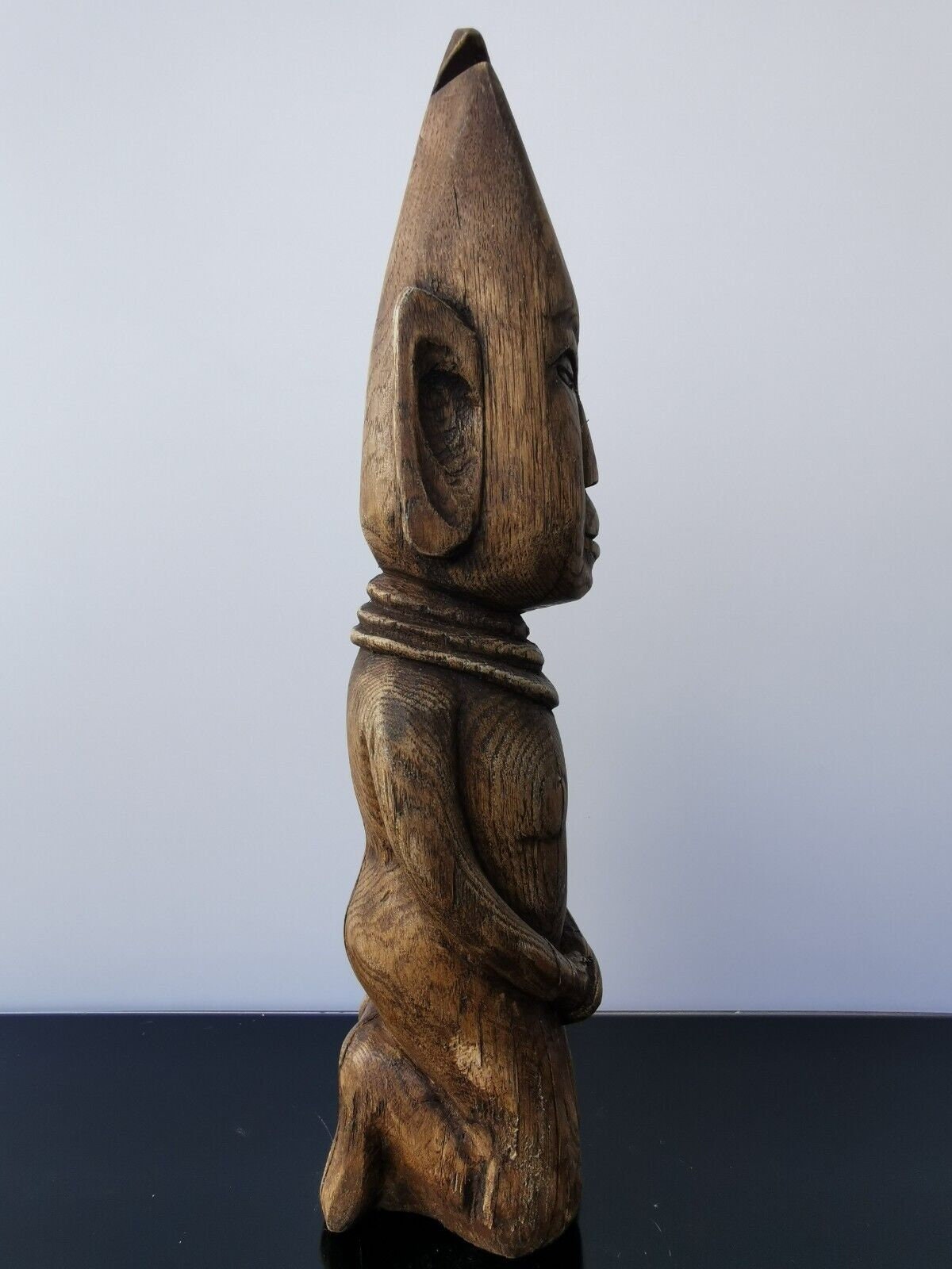 Antique Hand Carved Moai Alien African Warrior Figurine Sculpture ...