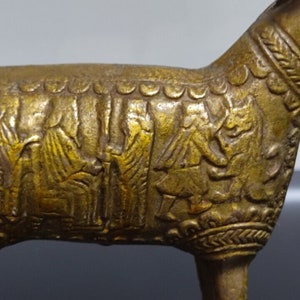 Vintage 1960s Brass Persian Ram Mythical Mountain Aries Sign Sculpture ...