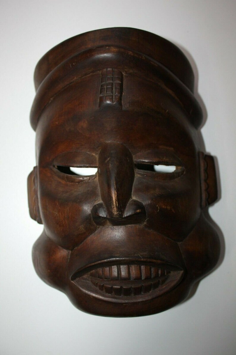 Large God Daikoku Samurai Japanese Noh Kagura Buddha Mask Home Decor ...
