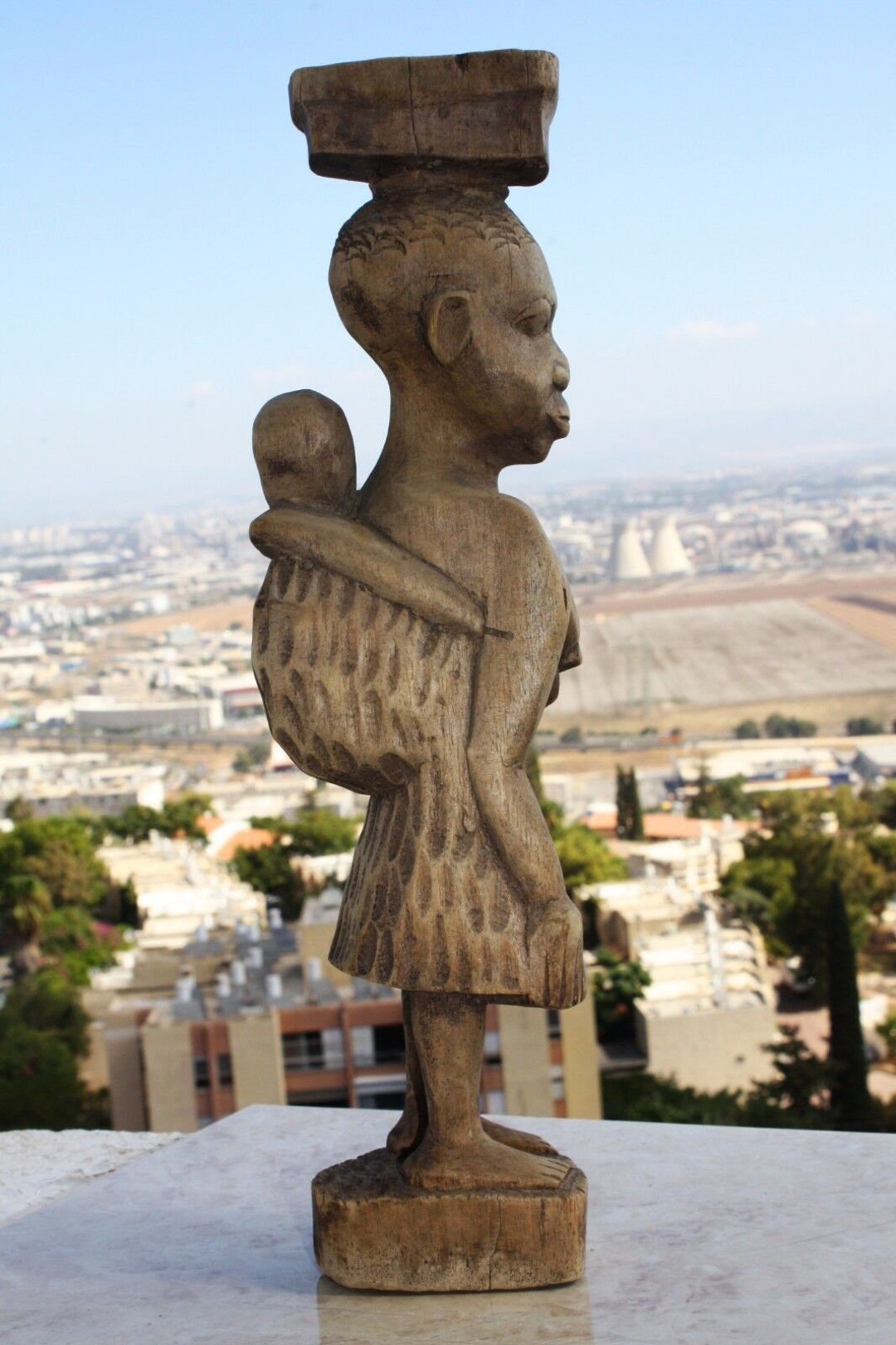 Antique Hand Carved Wooden Figurine Authentic African Tribal Wood Art ...