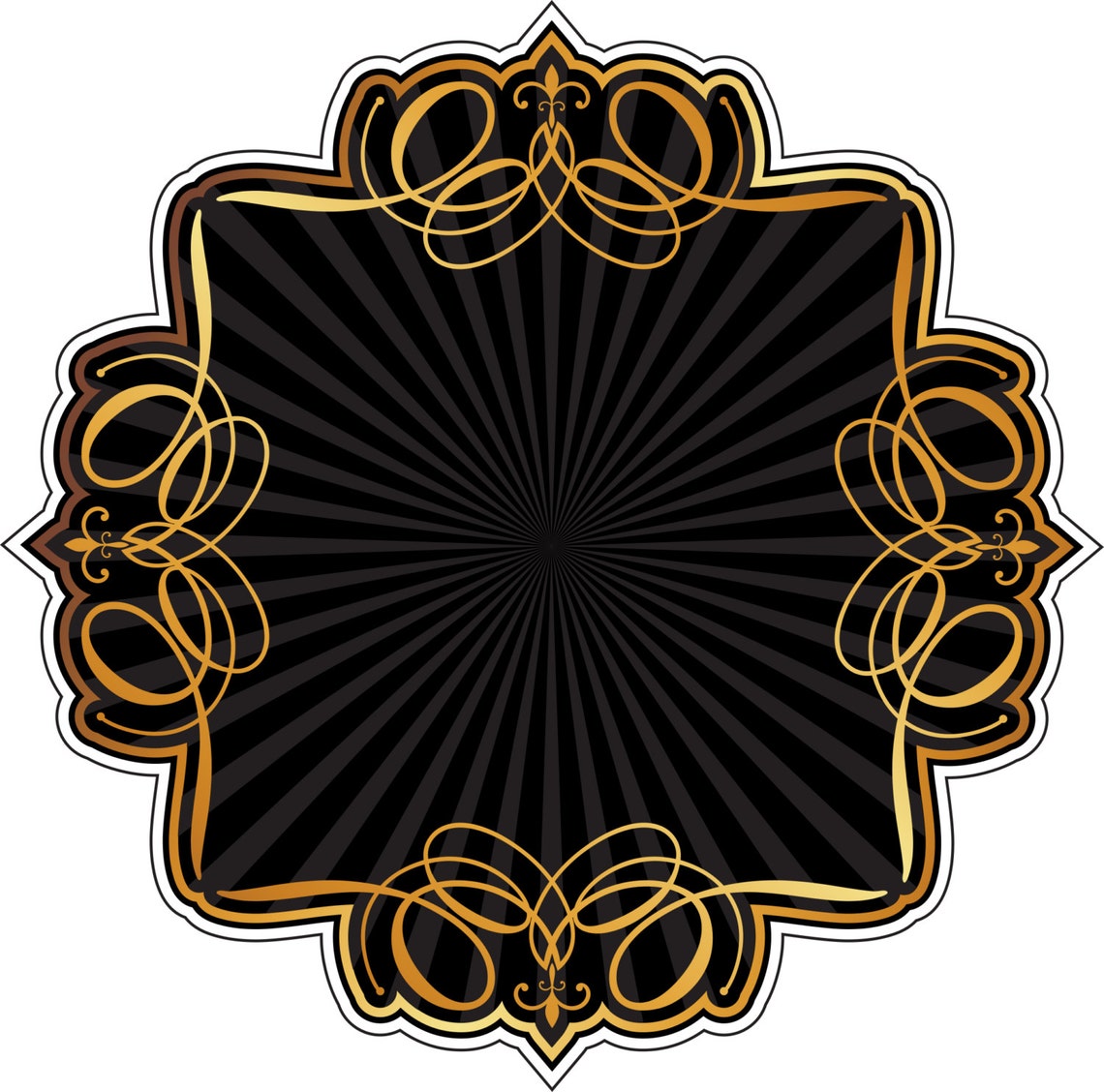 INSTANT DOWNLOAD - Collection of Gold and Black Labels With 4 Different ...