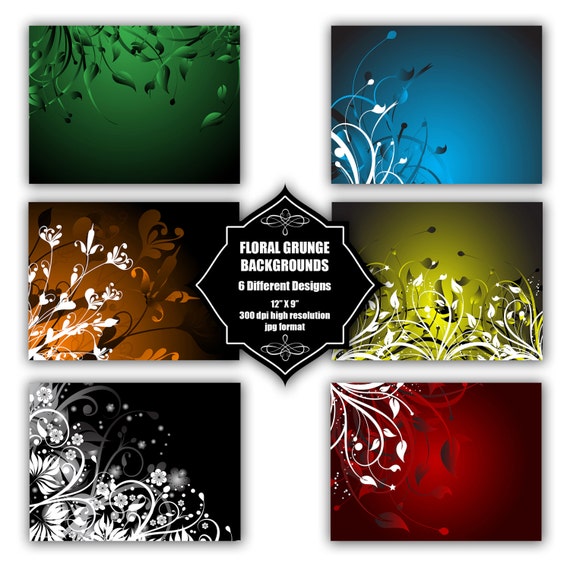INSTANT DOWNLOAD Collection of Digital Backgrounds With 6 - Etsy
