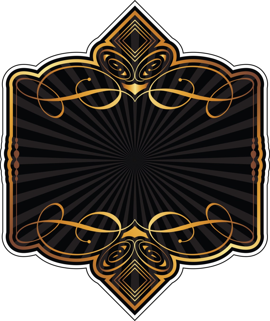 INSTANT DOWNLOAD Collection of Gold and Black Labels With 4 Different ...
