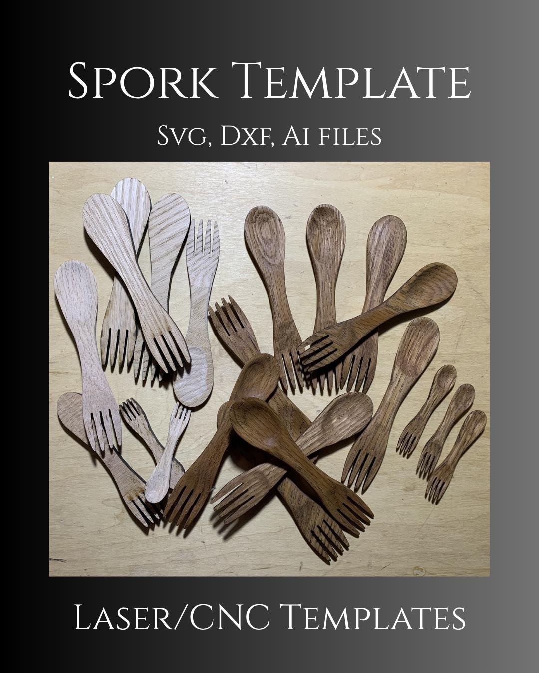 Spork Template for Cnc, Laser Cutting. Make Your Own Sporks - Etsy