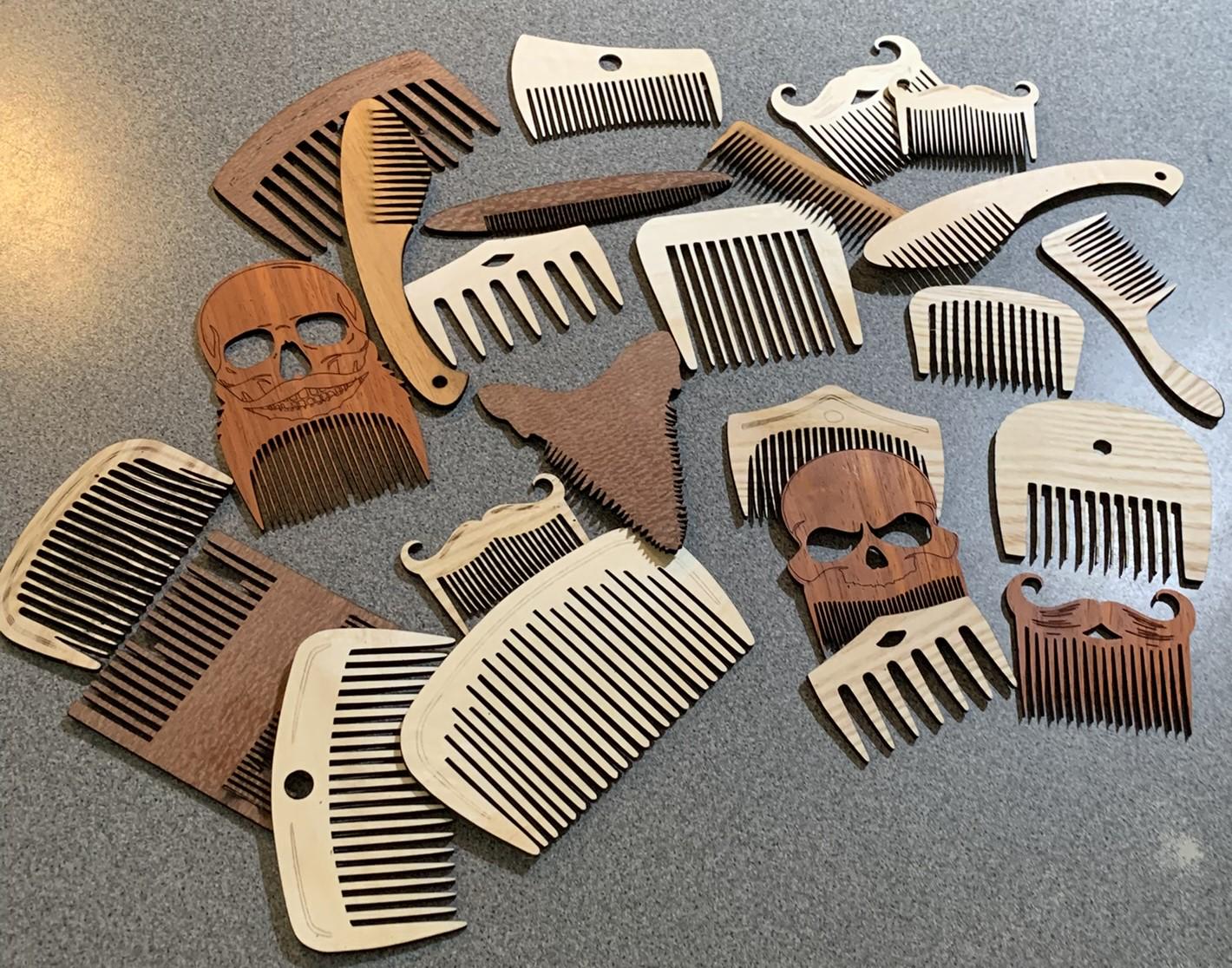 21 Unique Beard Comb Designs, Laser Cut CNC Templates (digital Download ...