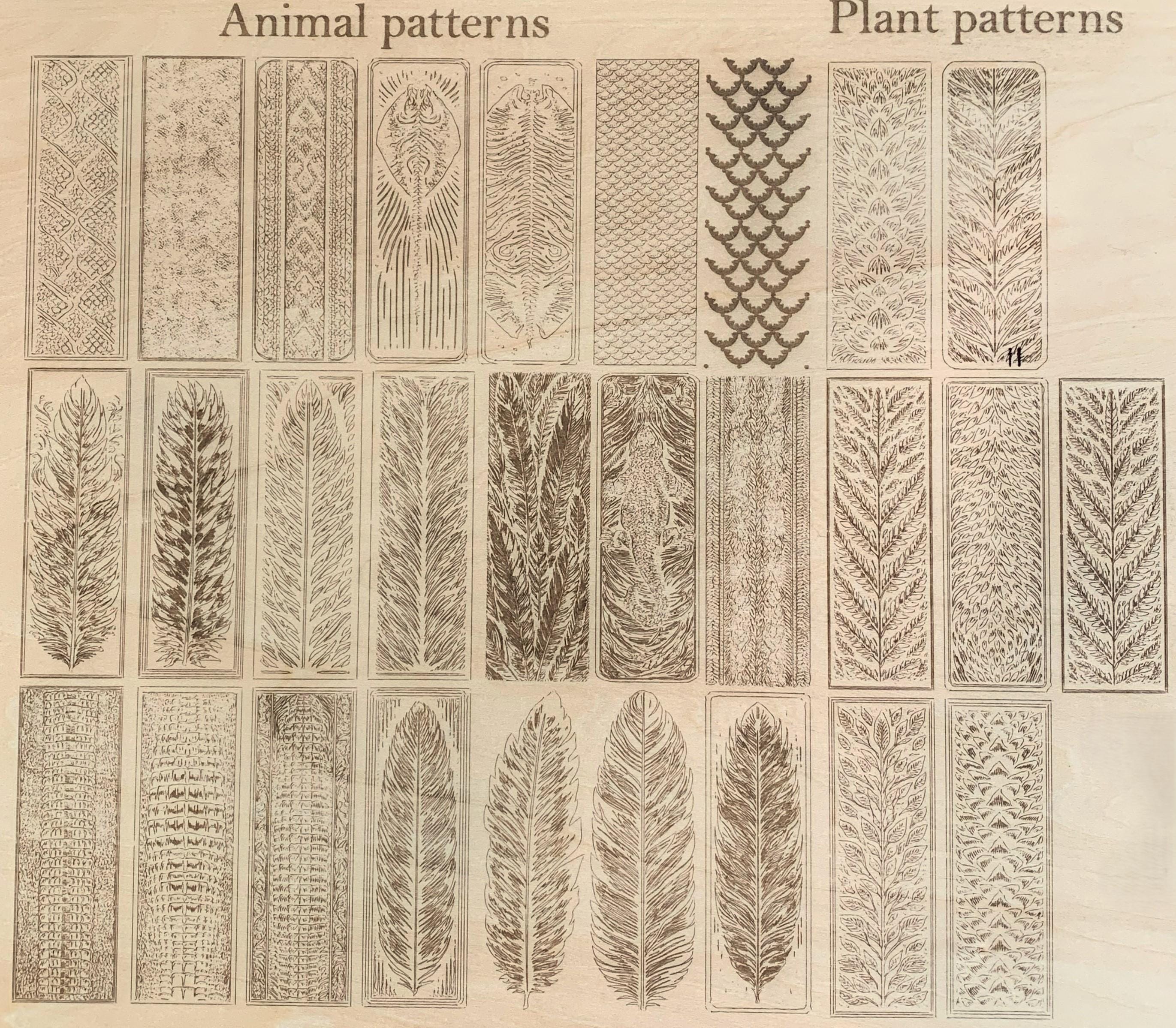 25 Laser Engraving Patterns for Woodworkers, Jewelers, Knife Makers ...