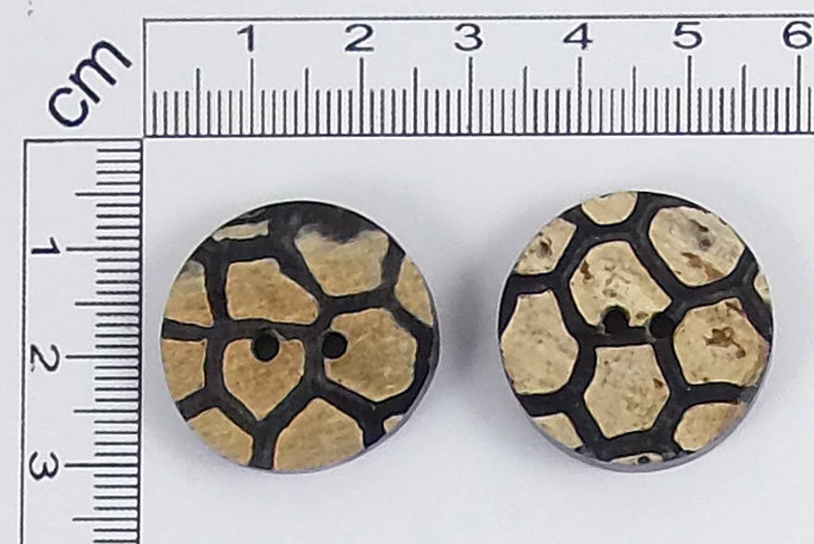 Handmade Natural Horn Buttons Black/beige 25mm Animal - Etsy