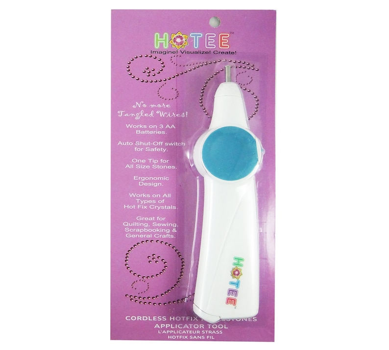 HOTEE Cordless Hotfix Rhinestones Applicator Tool Wand Setter Bedazler ...