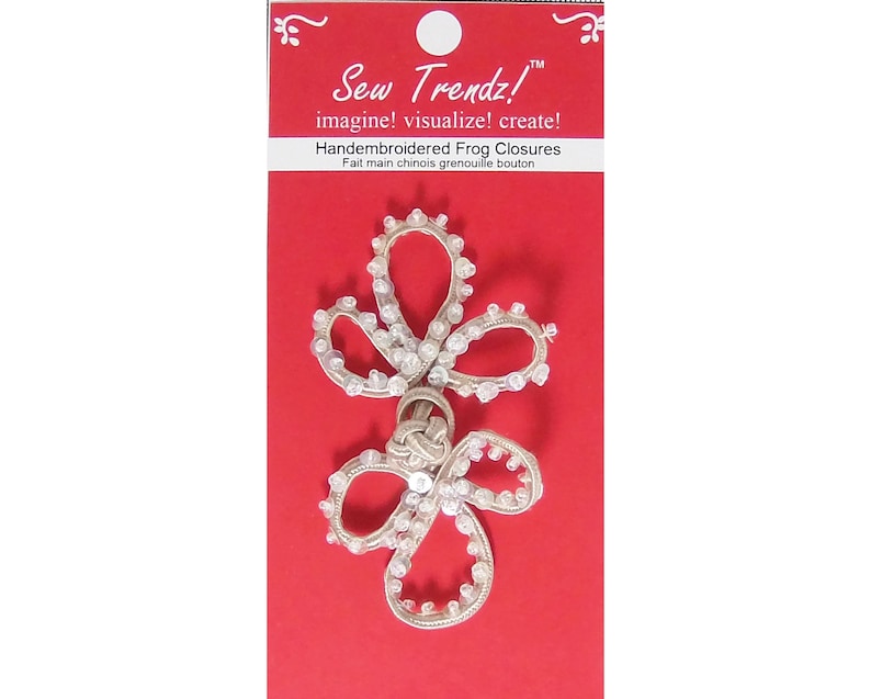 Chinese Frogs Button Closures Hook & Eye Fastener HANDMADE Light Beige ...