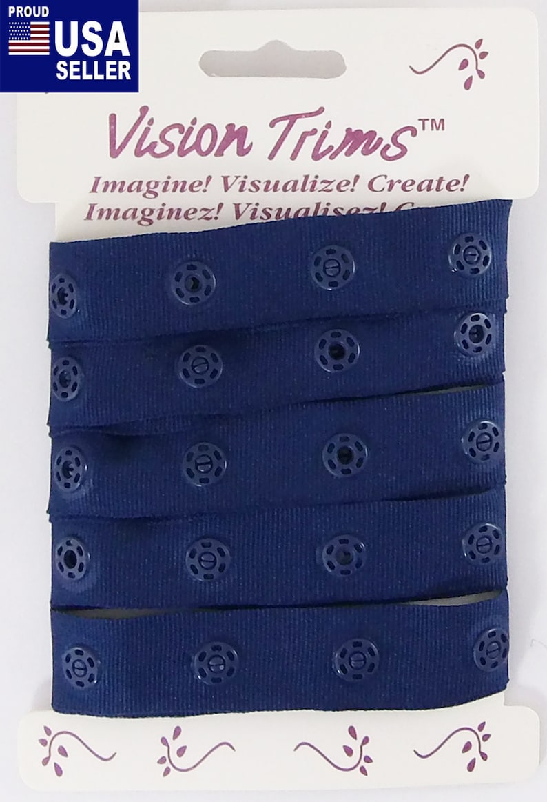 Buy Plastic Snap Button Tape Polyester Ribbon Hook & Eye Fastener ...