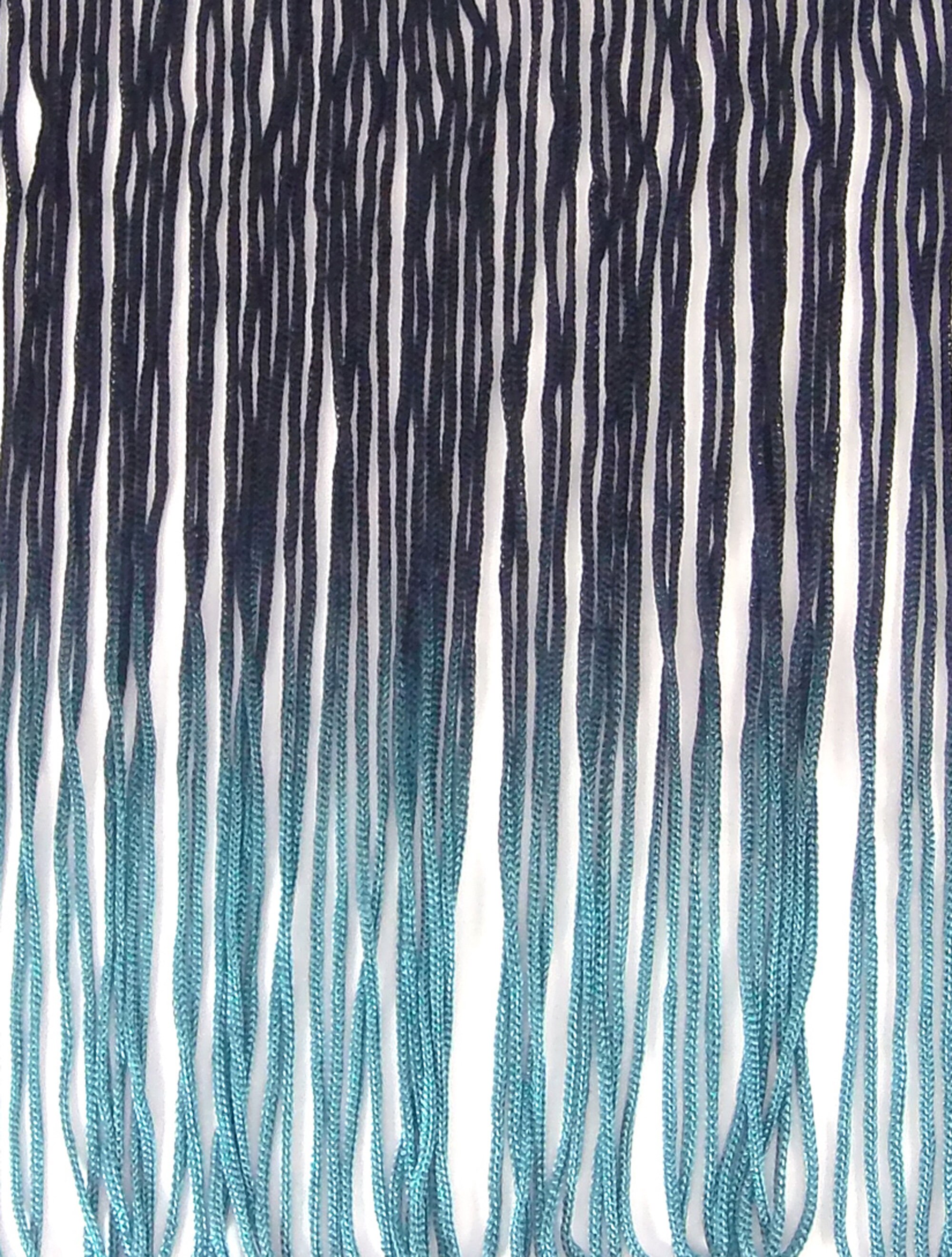 7" to 12" Long Two Tone Tie Dye Ombre Chainette Tassel Thread Fringe ...