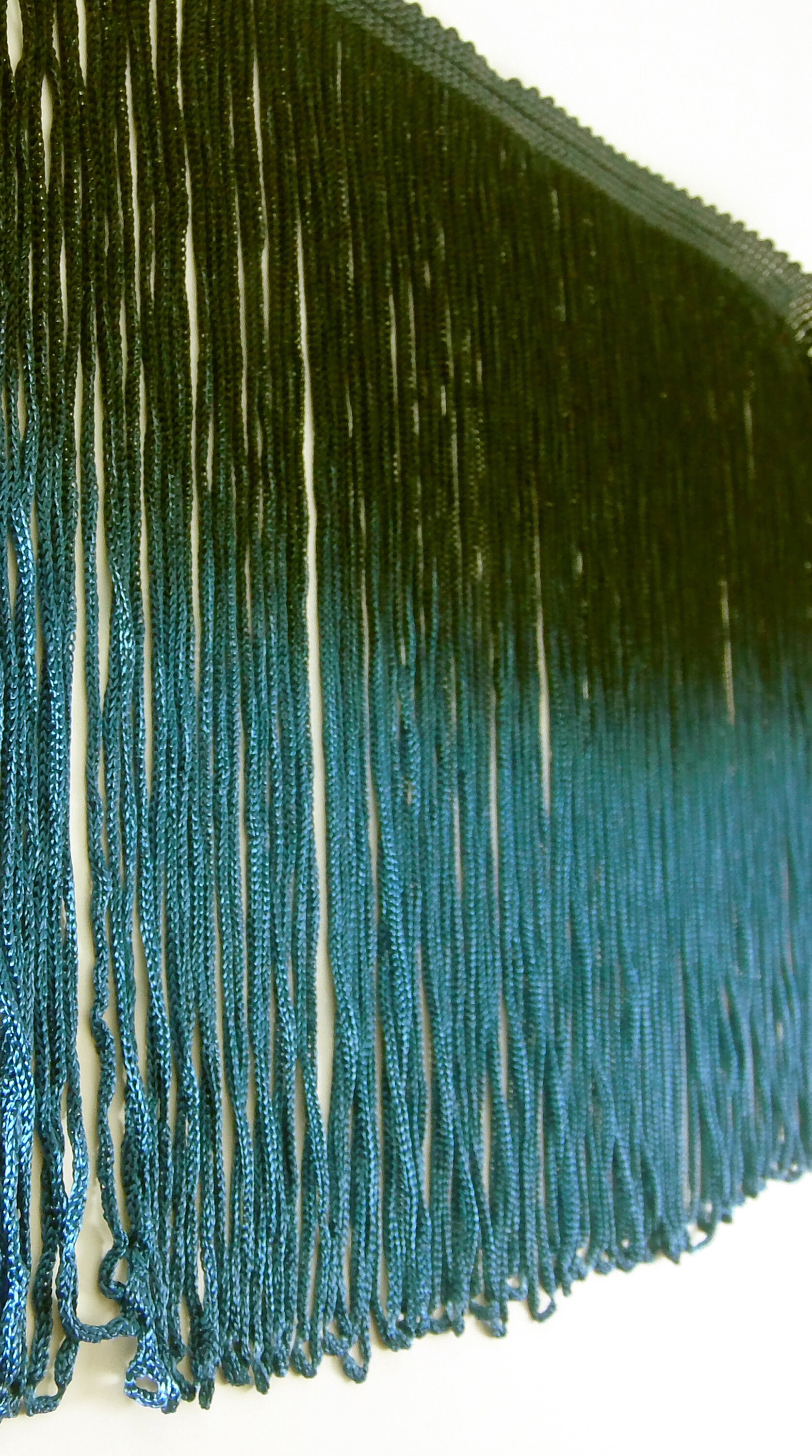 7" to 12" Long Two Tone Tie Dye Ombre Chainette Tassel Thread Fringe ...