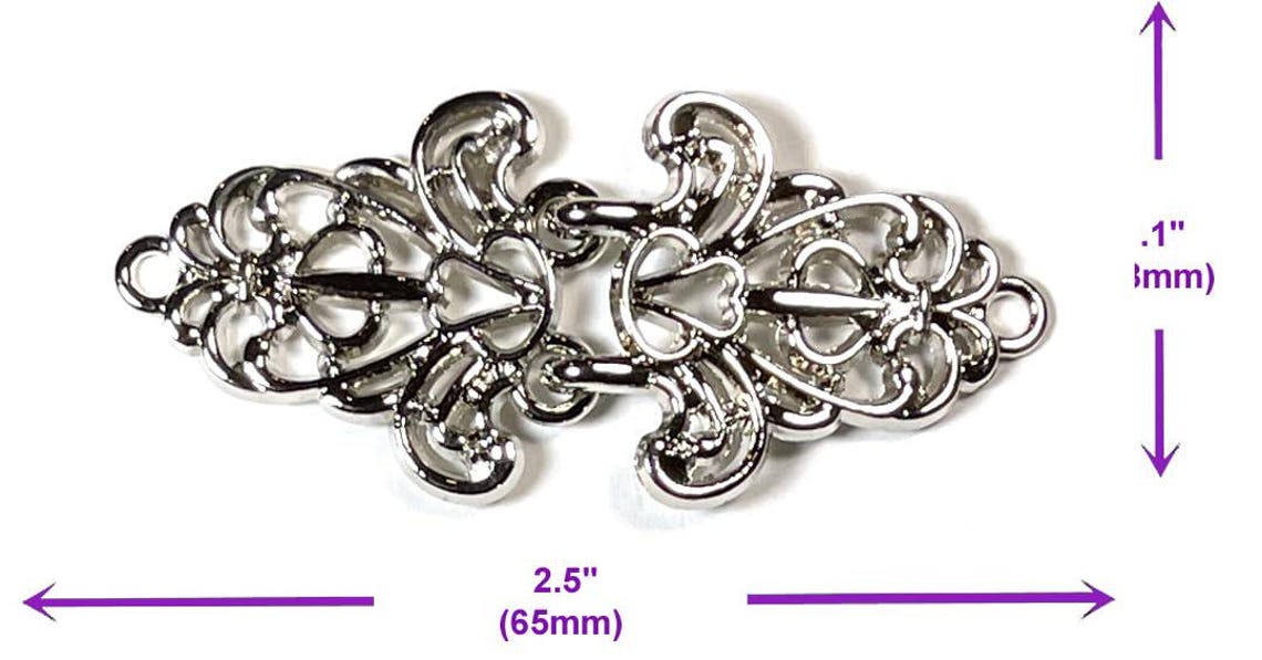 2 Pairs Metal Chinese Frogs Button Closures Clasp Clip Hook & Eye ...