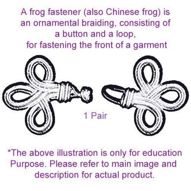 2 Pairs Metal Chinese Frogs Button Closures Clasp Clip Hook & Eye ...