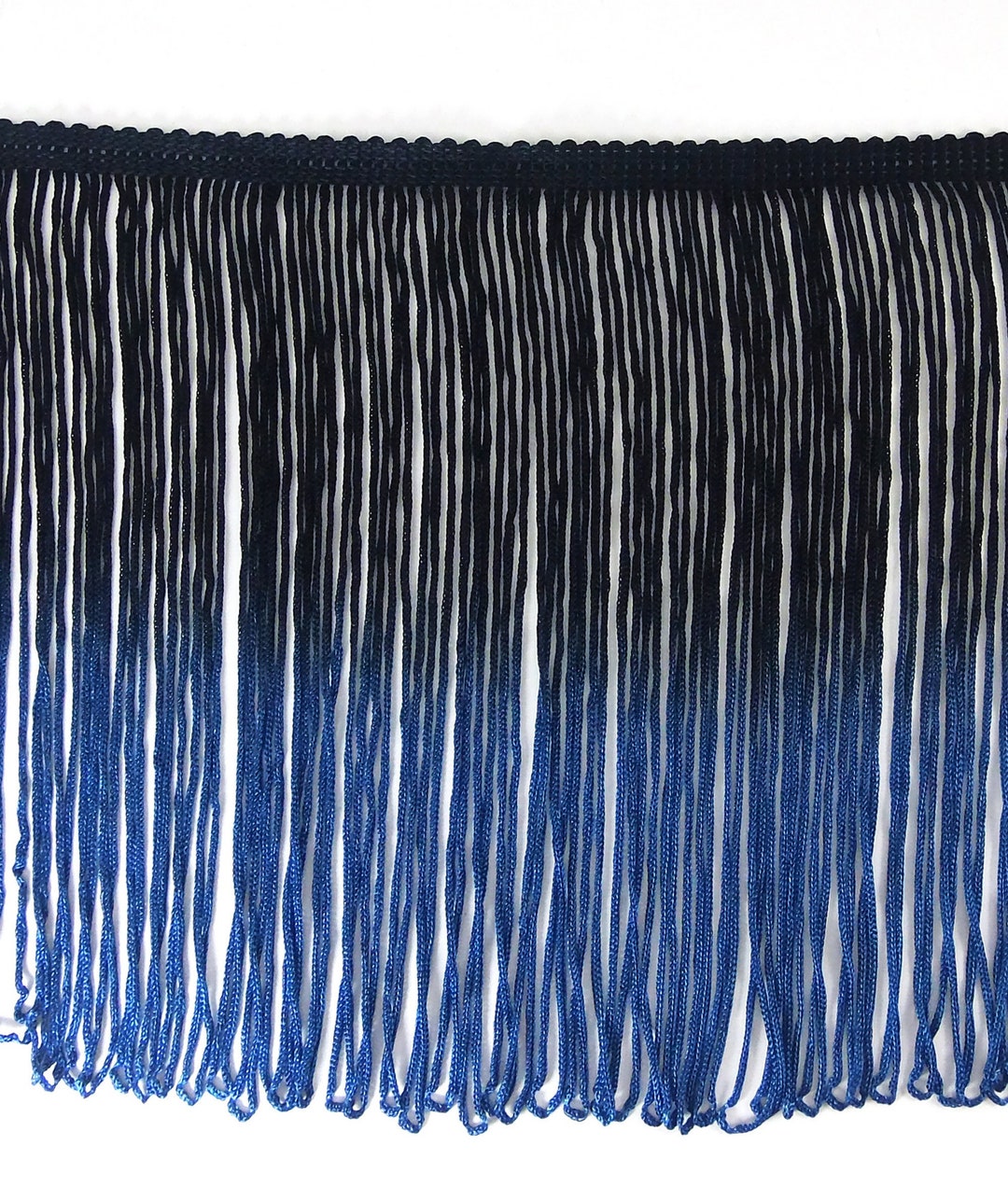 7" to 12" Long Two Tone Tie Dye Ombre Chainette Tassel Thread Fringe ...