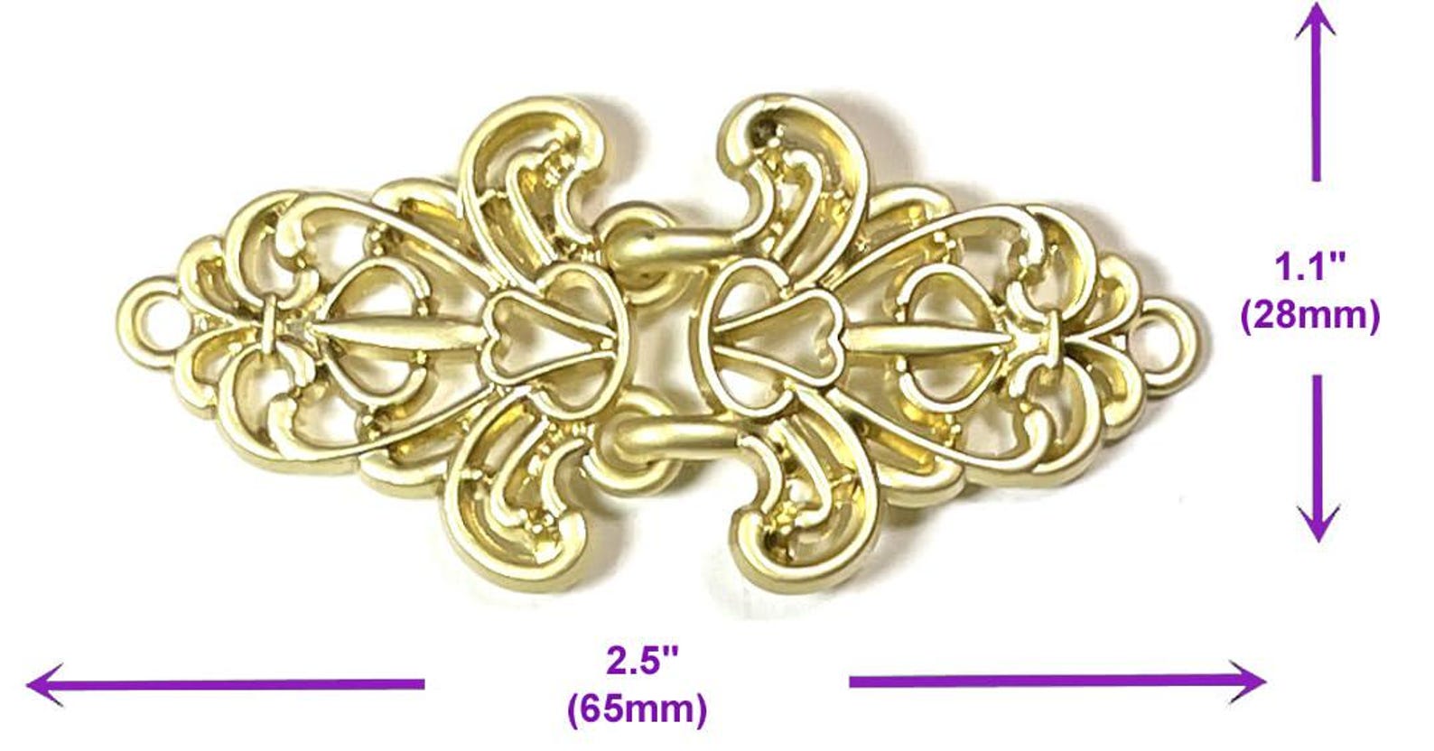2 Pairs Metal Chinese Frogs Button Closures Clasp Clip Hook & Eye ...