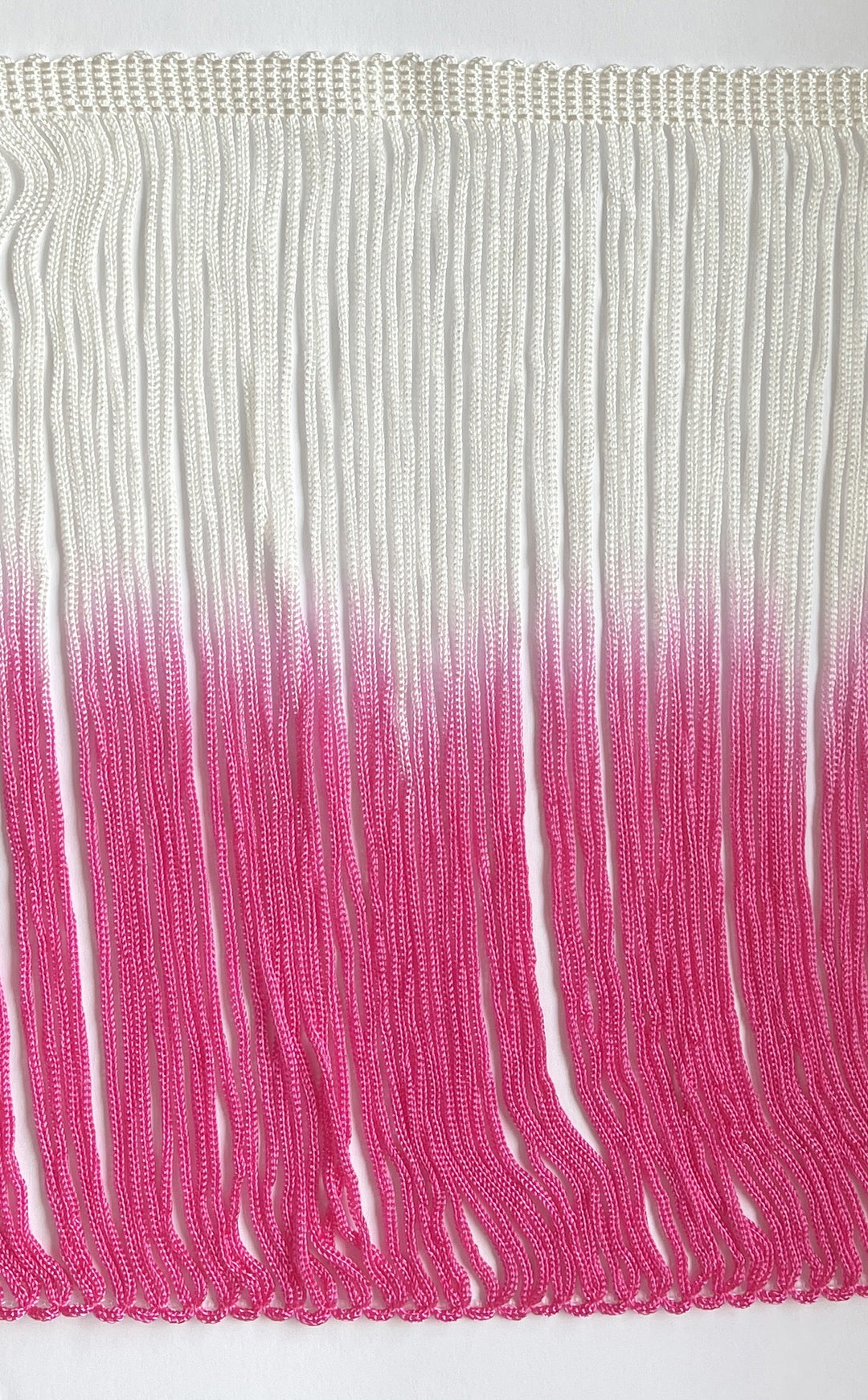 7" to 12" Long Two Tone Tie Dye Ombre Chainette Tassel Thread Fringe ...