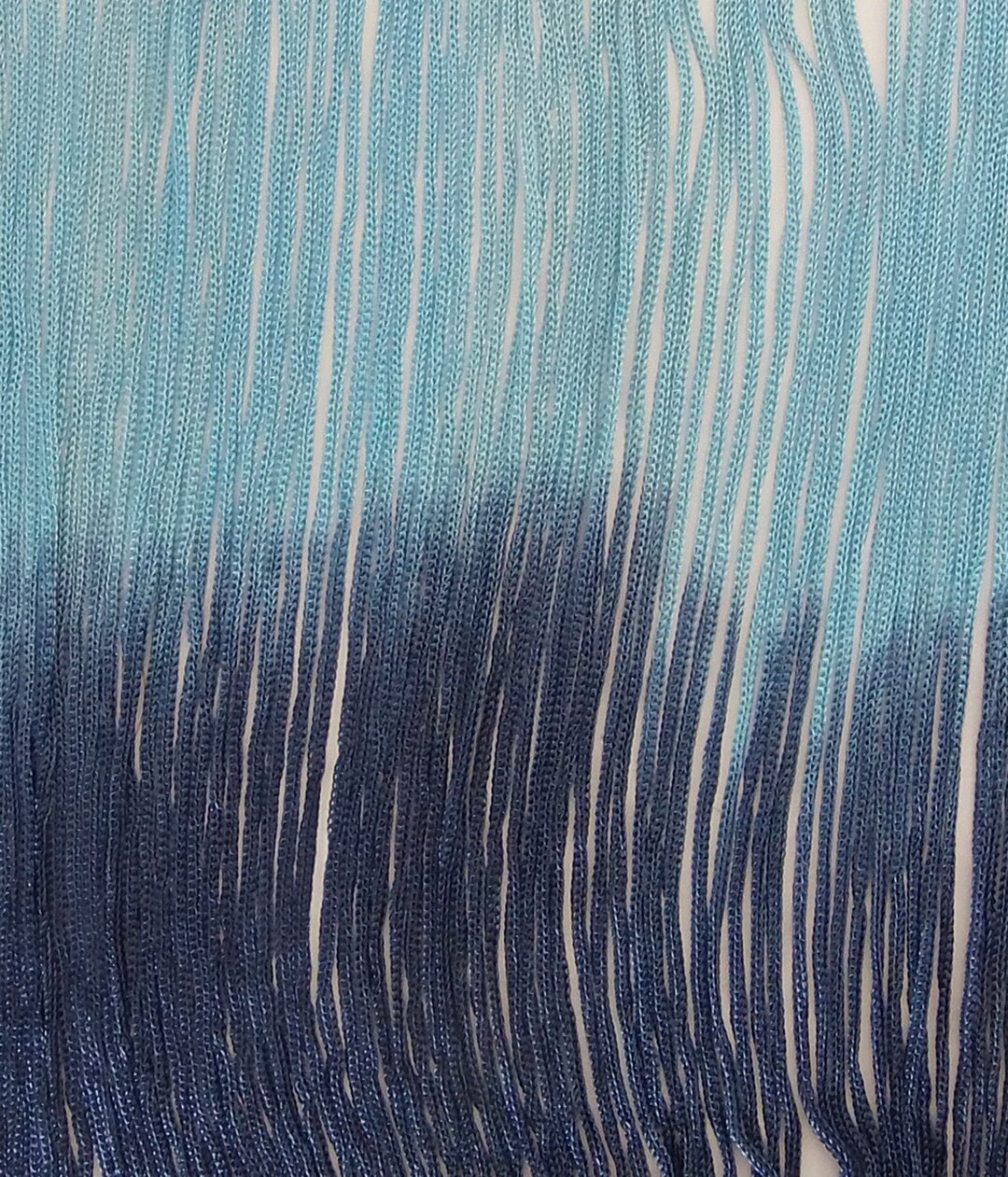 7" to 12" Long Two Tone Tie Dye Ombre Chainette Tassel Thread Fringe ...