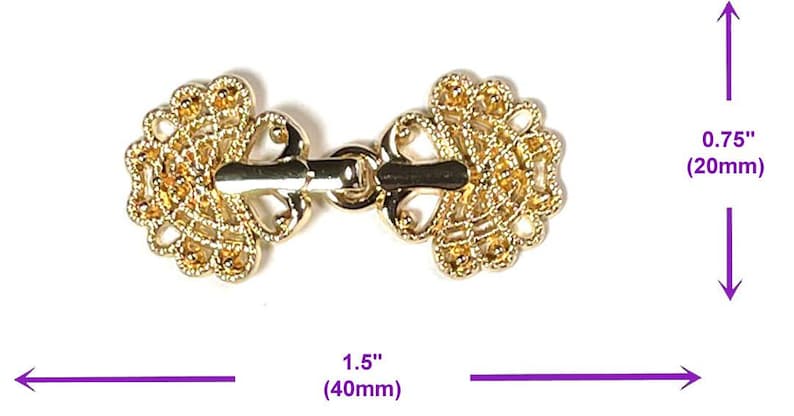 3 Pairs Metal Chinese Frogs Button Closures Clasp Clip Hook & Eye ...