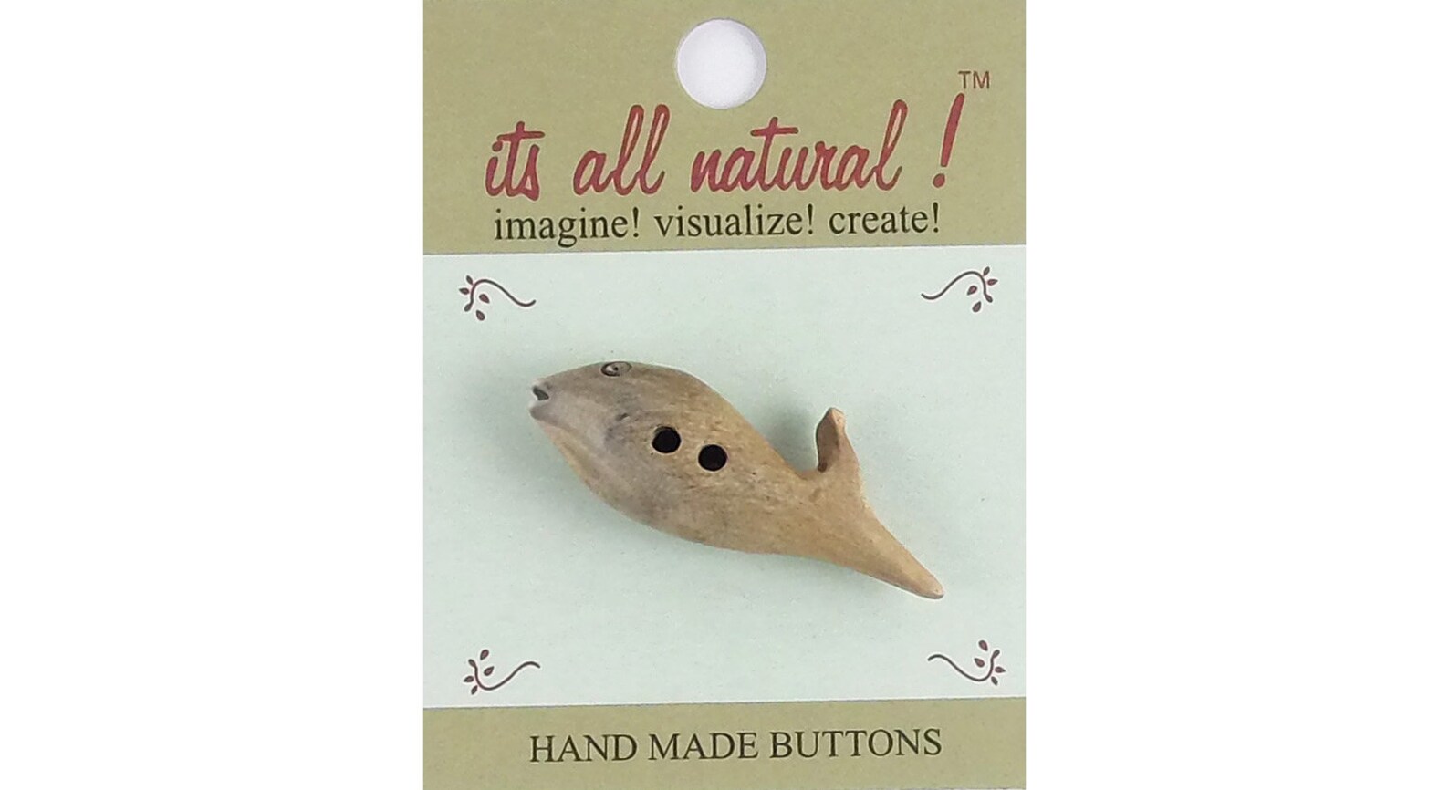 Handmade Natural Horn Toggle Buttons- Natural - 20x40mm - Dolphin ...
