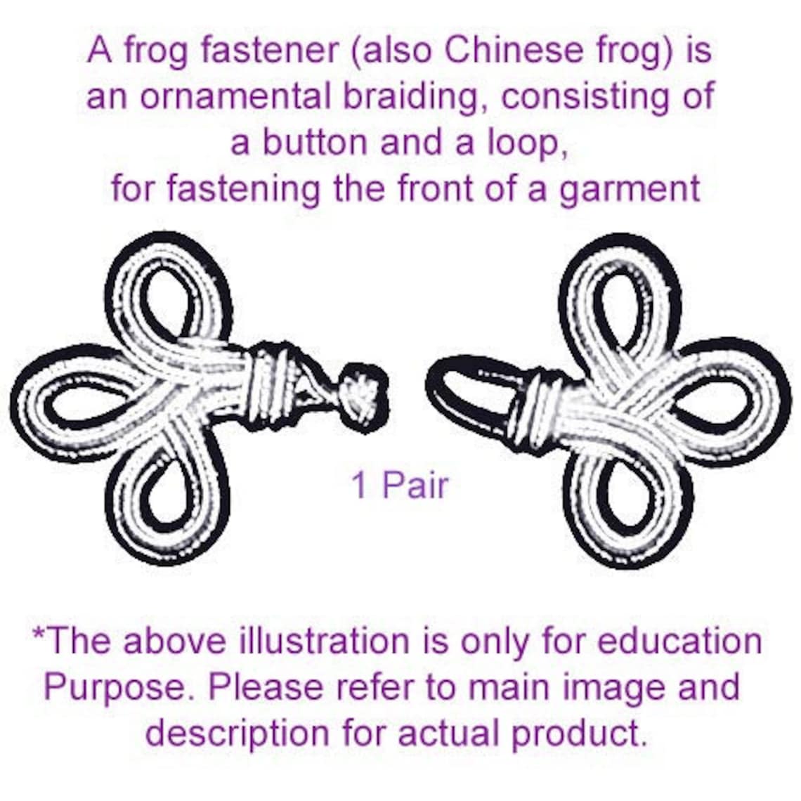 Chinese Frogs Button Closures Hook & Eye Fastener- HANDMADE- Black ...