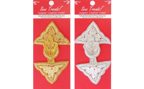 VINTAGE Handmade Frogs Closures Buttons Gold Bullion Hand | Etsy