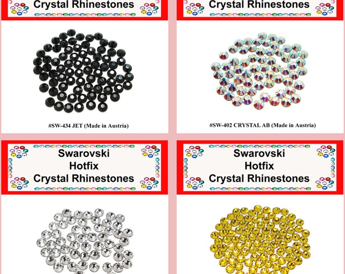 Swarovski Crystals Hotfix Rhinestones - Iron on Crystals - Hot Fix ...