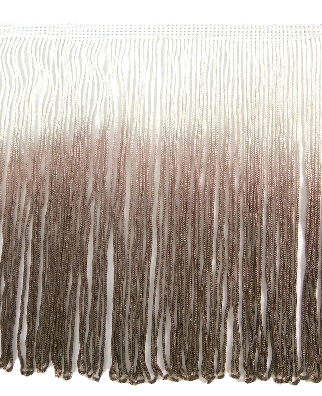 7" to 12" Long Two Tone Tie Dye Ombre Chainette Tassel Thread Fringe ...