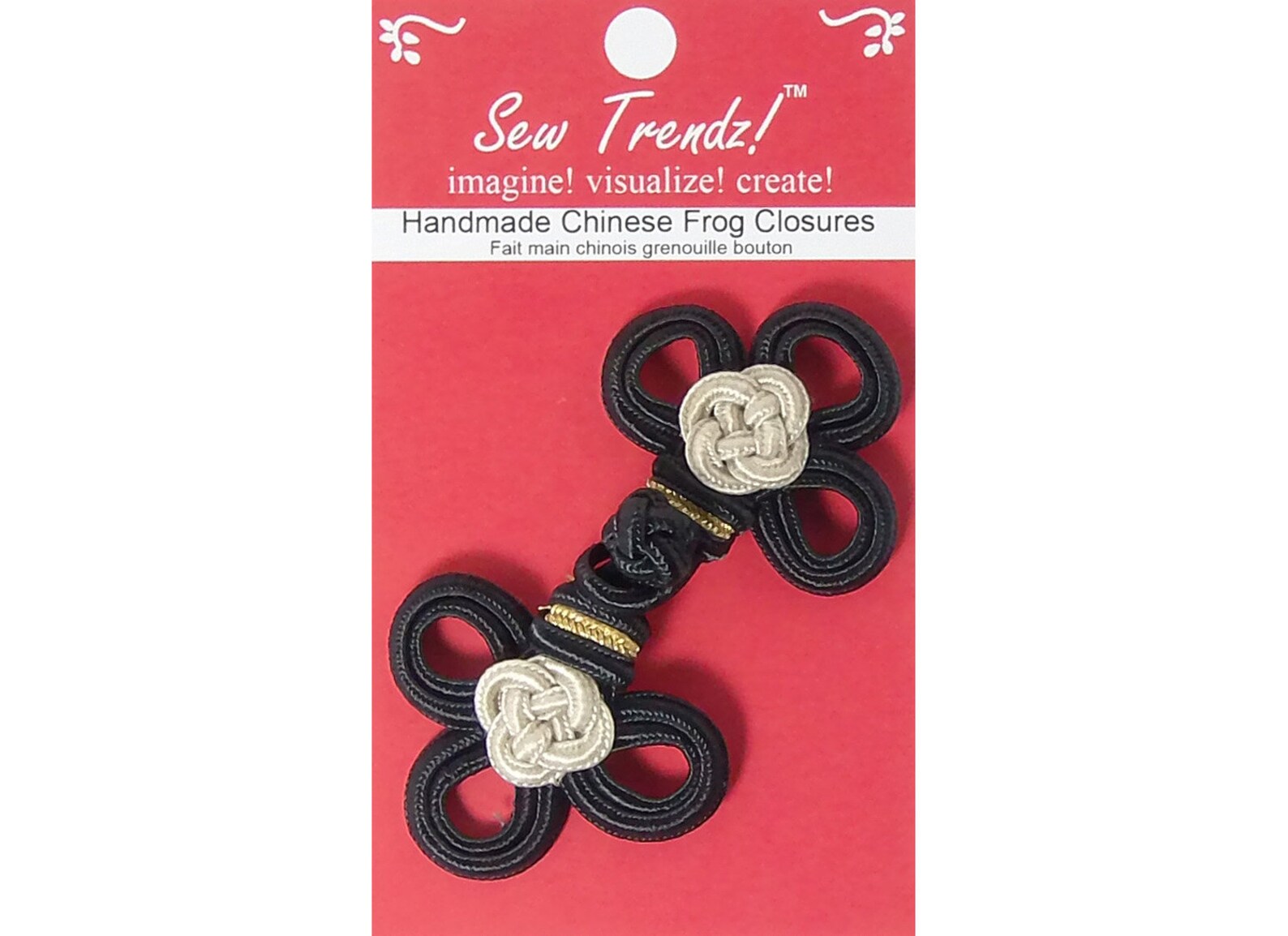 Chinese Frogs Button Closures Hook & Eye Fastener- HANDMADE- Black ...