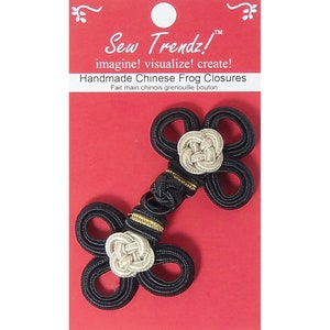 Chinese Frogs Button Closures Hook & Eye Fastener- HANDMADE- Black ...