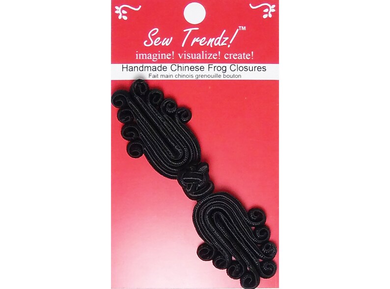 Chinese Frogs Button Closures Hook & Eye Fastener- HANDMADE- Black ...