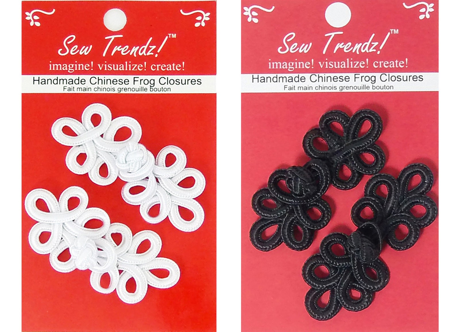 Chinese Frogs Button Closures Hook & Eye Fastener HANDMADE 11 Colors ...