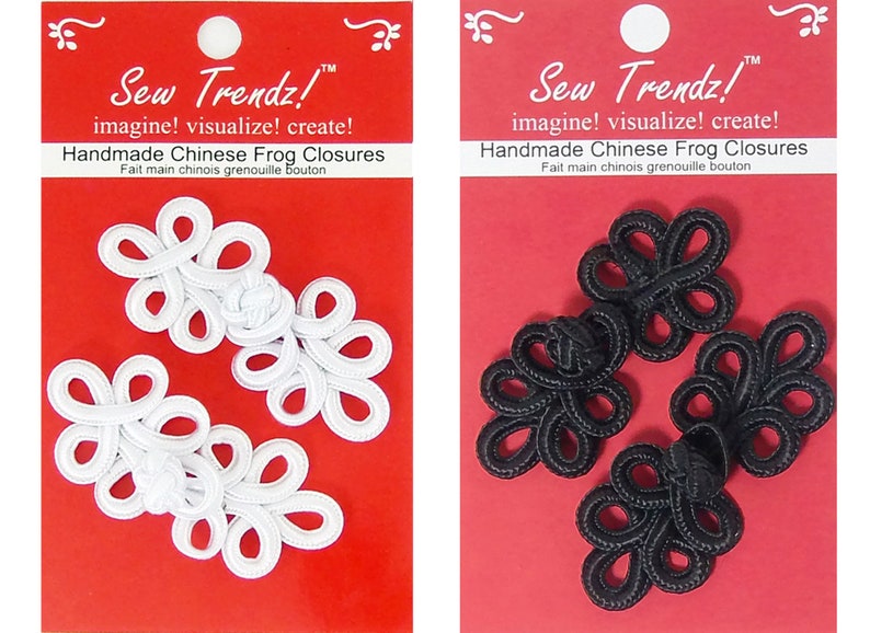 Chinese Frogs Button Closures Hook & Eye Fastener- HANDMADE- 11 Colors ...