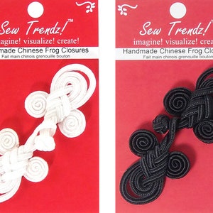 Chinese Frogs Button Closures Hook & Eye Fastener- HANDMADE- 11 Colors ...