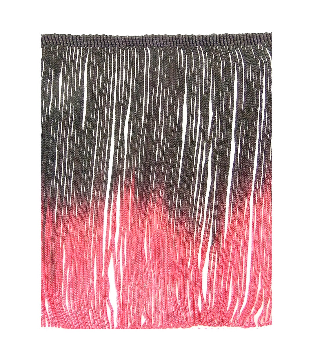 7" to 12" Long Two Tone Tie Dye Ombre Chainette Tassel Thread Fringe ...