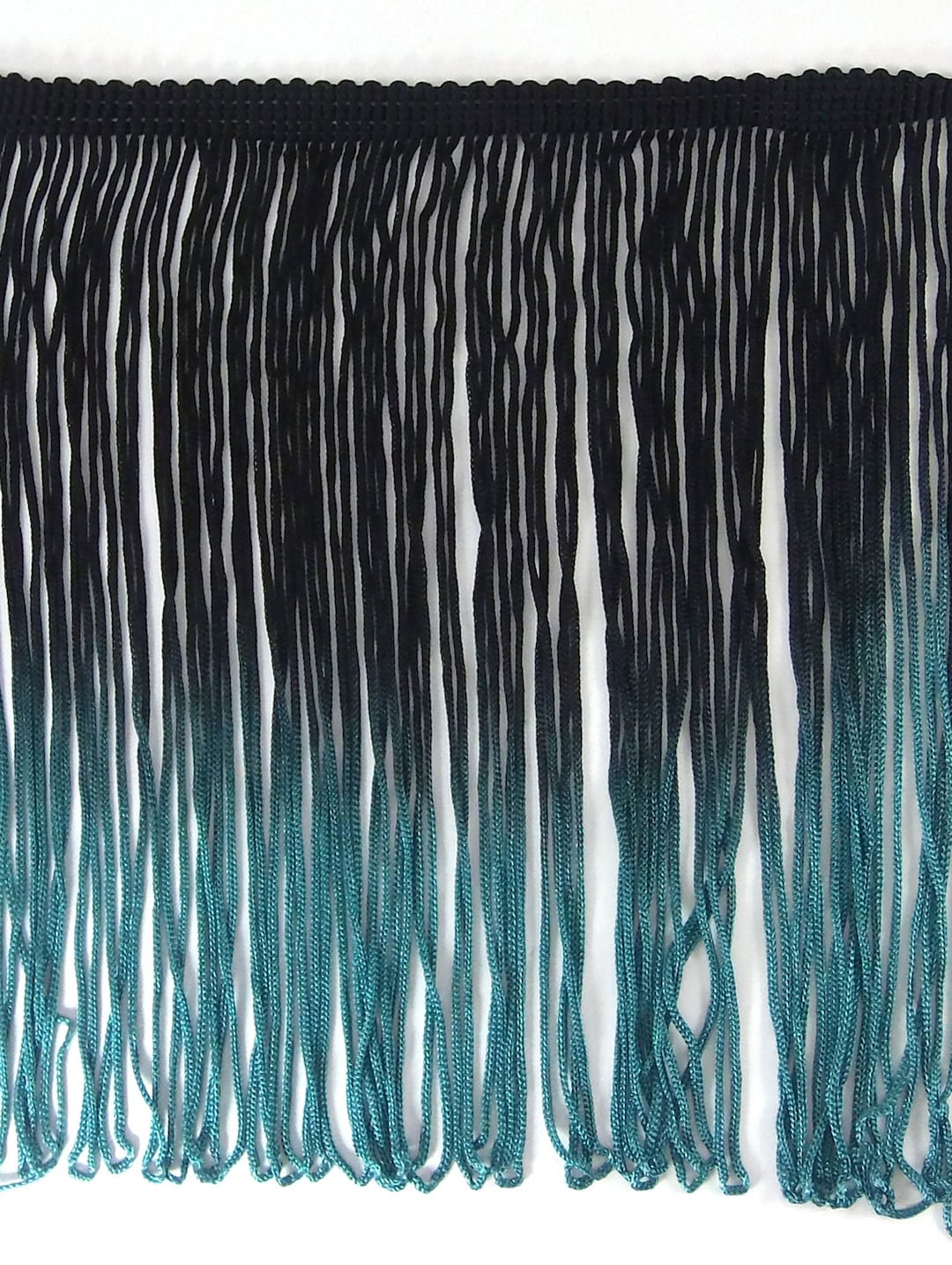 7" to 12" Long Two Tone Tie Dye Ombre Chainette Tassel Thread Fringe ...