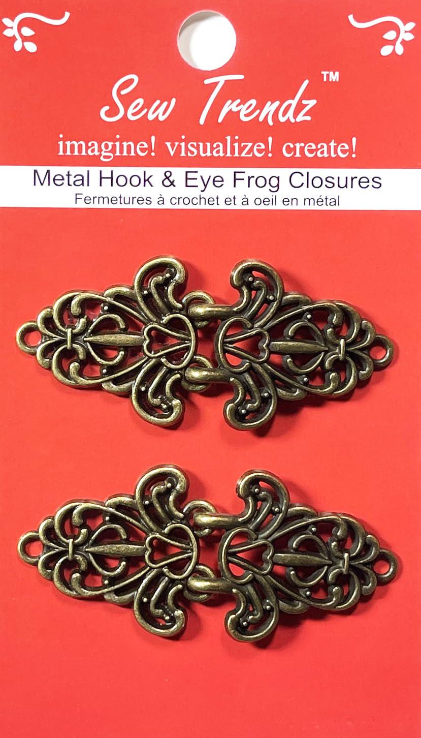 2 Pairs Metal Chinese Frogs Button Closures Clasp Clip Hook & Eye ...