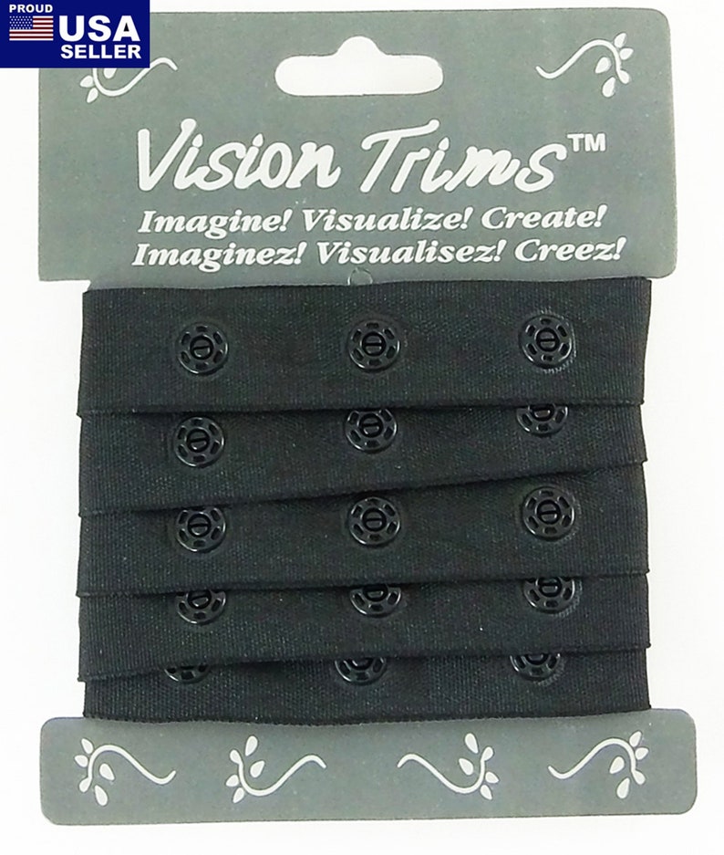 Plastic Snap Button Tape Polyester Tape Ribbon Hook & Eye Fastener ...