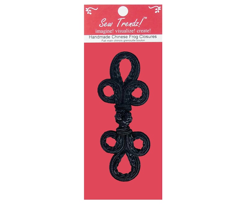 Chinese Frogs Button Closures Hook & Eye Fastener- HANDMADE- Black ...