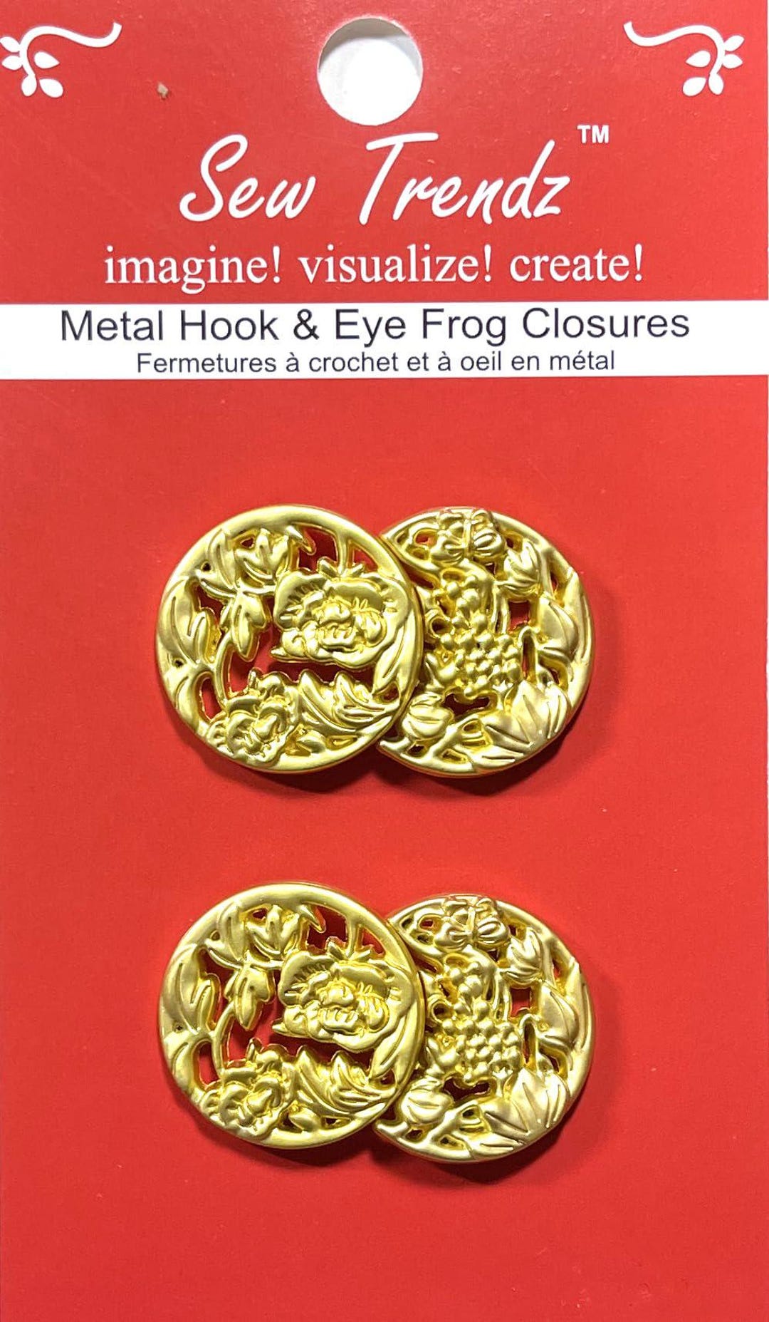 2 Pairs Metal Chinese Frogs Button Closures Clasp Clip Hook & Eye ...