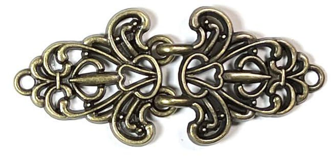 2 Pairs Metal Chinese Frogs Button Closures Clasp Clip Hook & Eye ...