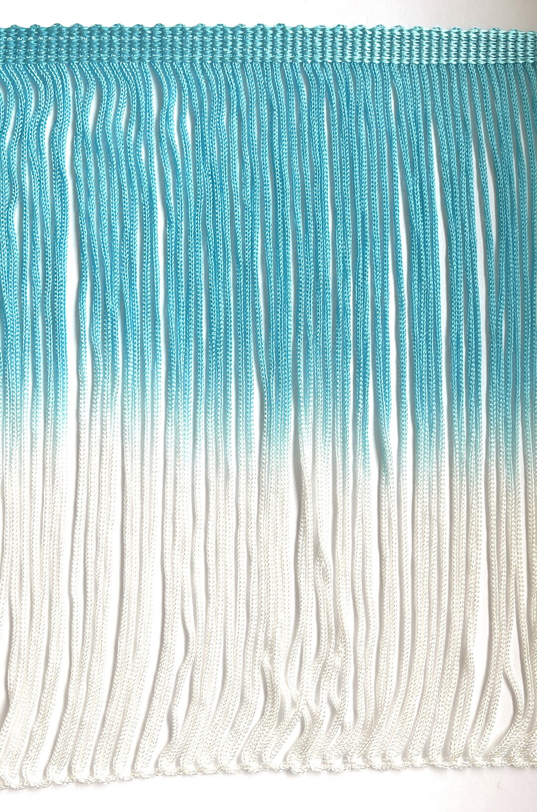 7" to 12" Long Two Tone Tie Dye Ombre Chainette Tassel Thread Fringe ...