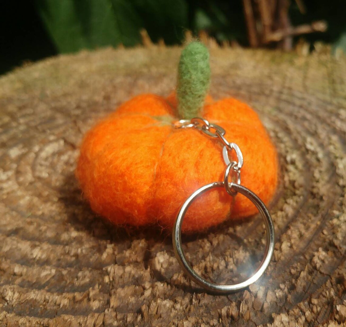 Needle Felt Pumpkins. Pumpkin Keyring. Key Fob. Needle Felt - Etsy UK