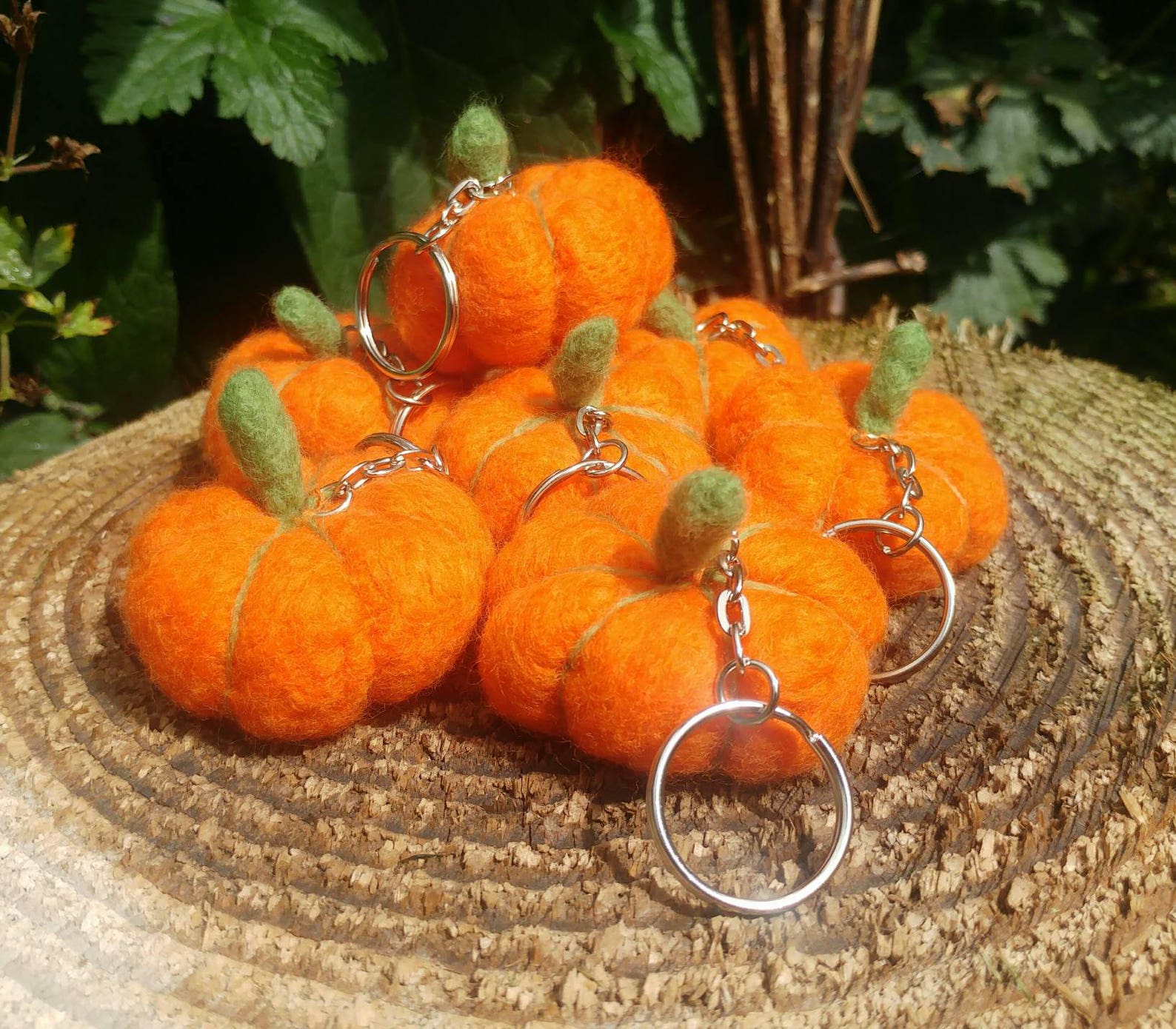 Needle Felt Pumpkins. Pumpkin Keyring. Key Fob. Needle Felt - Etsy UK