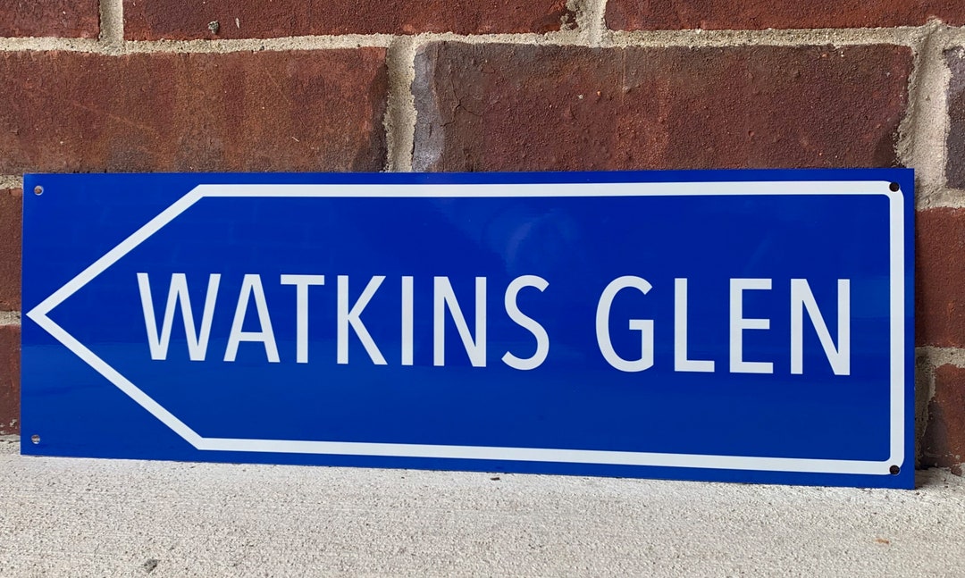 Racing Watkins Glen Street Sign Garage Wall Art Sign - Etsy