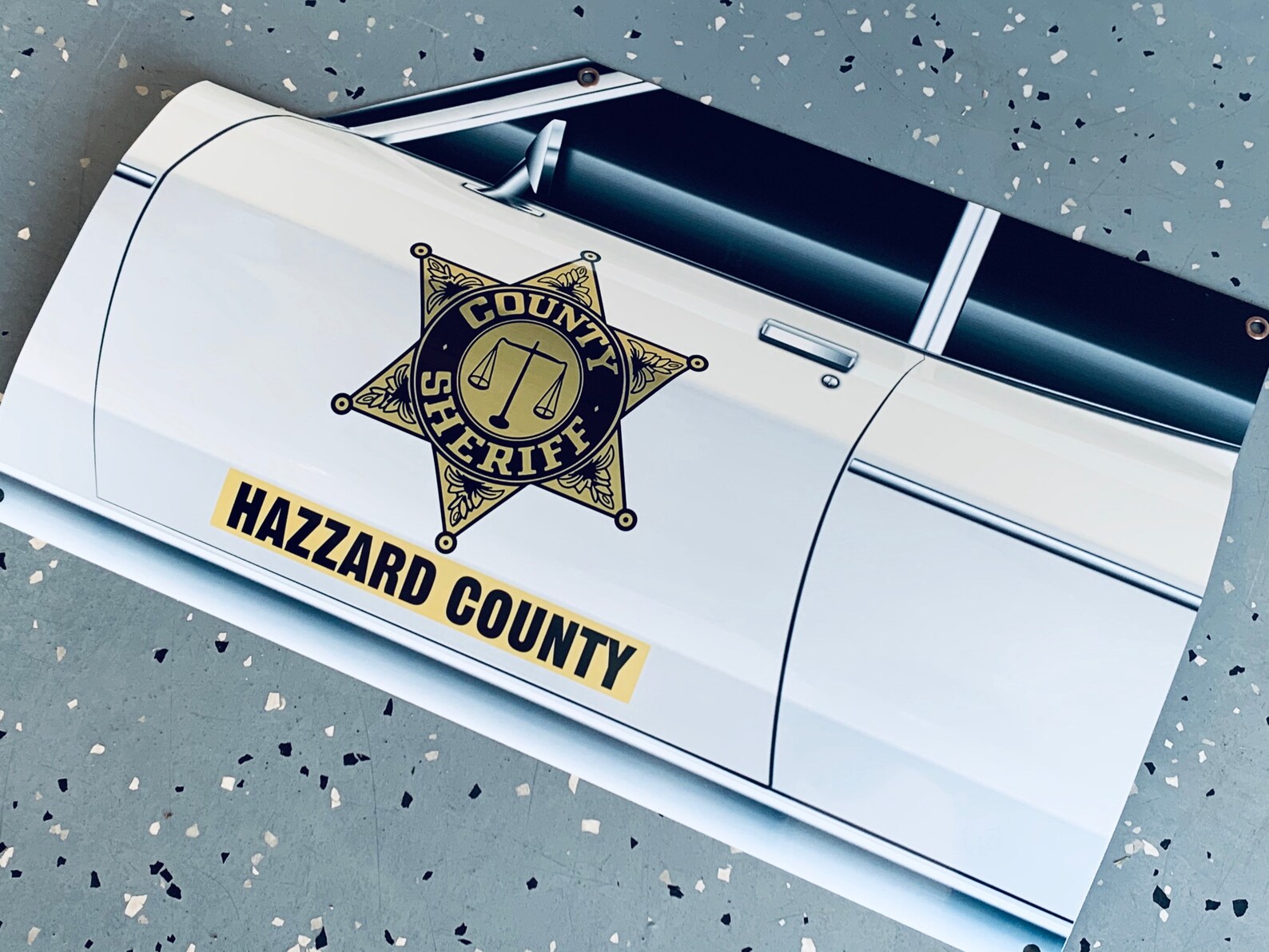 Dukes of Hazzard Police Patrol Sheriff Car Inspired Side 3D Wall Art ...