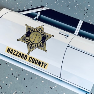 Dukes of Hazzard Police Patrol Sheriff Car Inspired Side 3D Wall Art ...