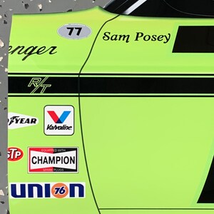 Racing Legend 1970 Dodge Challenger Sam Posey Inspired Side Car 3D Art ...