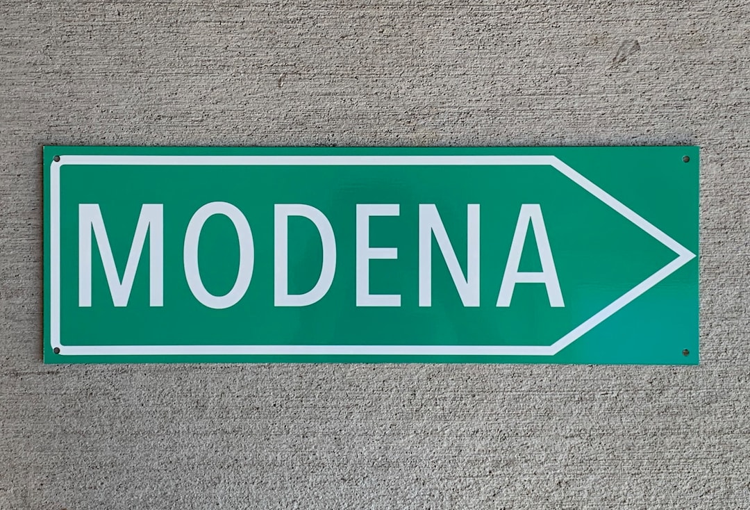 Modena Home of Italian Street Sign Inspired Garage Sign - Etsy