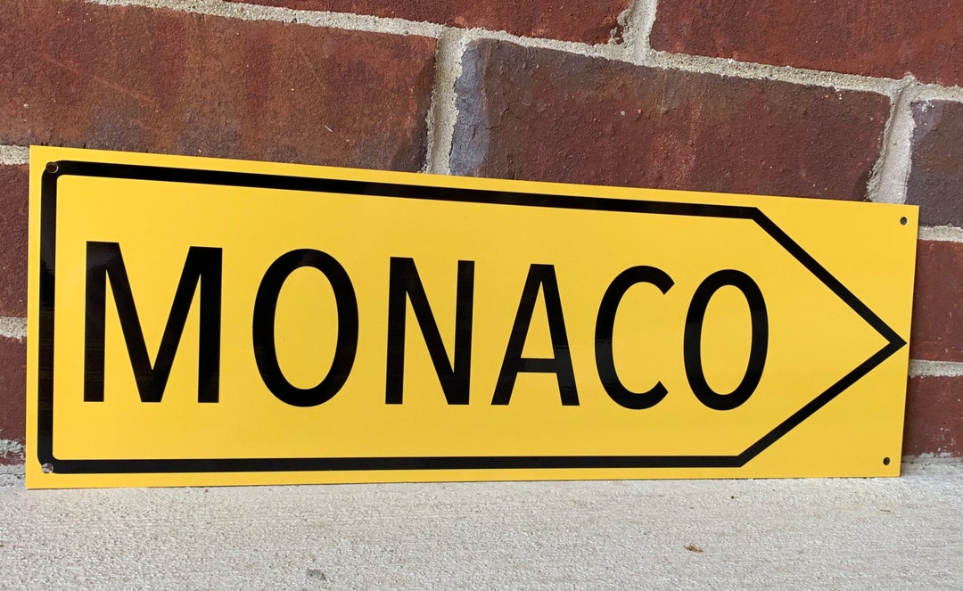 F1 Racing Legendary Track Monte Carlo Monaco Grand Prix Street Sign ...